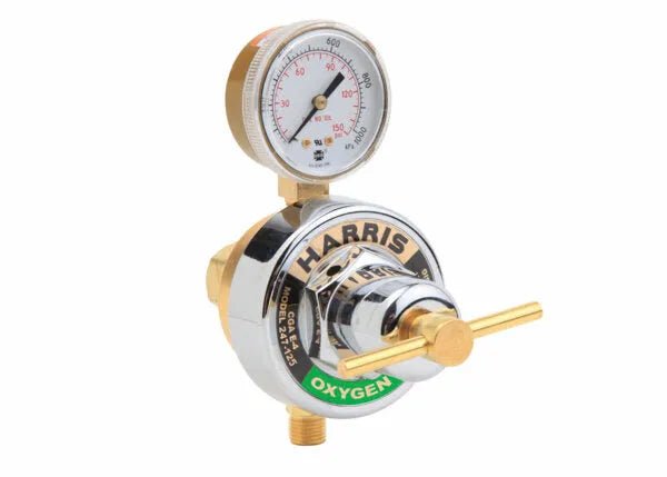 Harris 247-200 1/4 in. RH Pipeline Single Stage Oxygen Regulator - 400