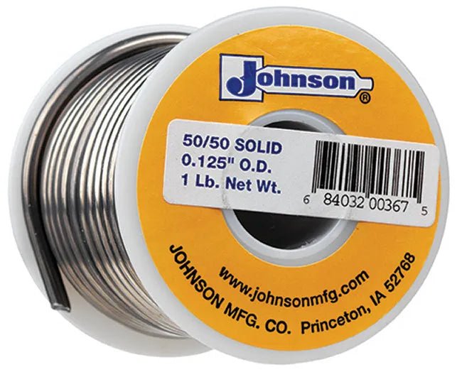 Harris 50/50 Leaded Solid Wire Solder - 1/8 in (3.2 mm) - 4 ea Box - 5