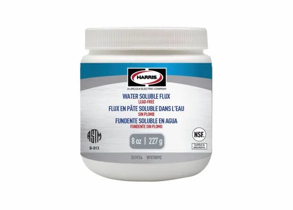 Harris Water-Soluble Soldering Flux - Half Pound Jar - (12 Pack) - 331