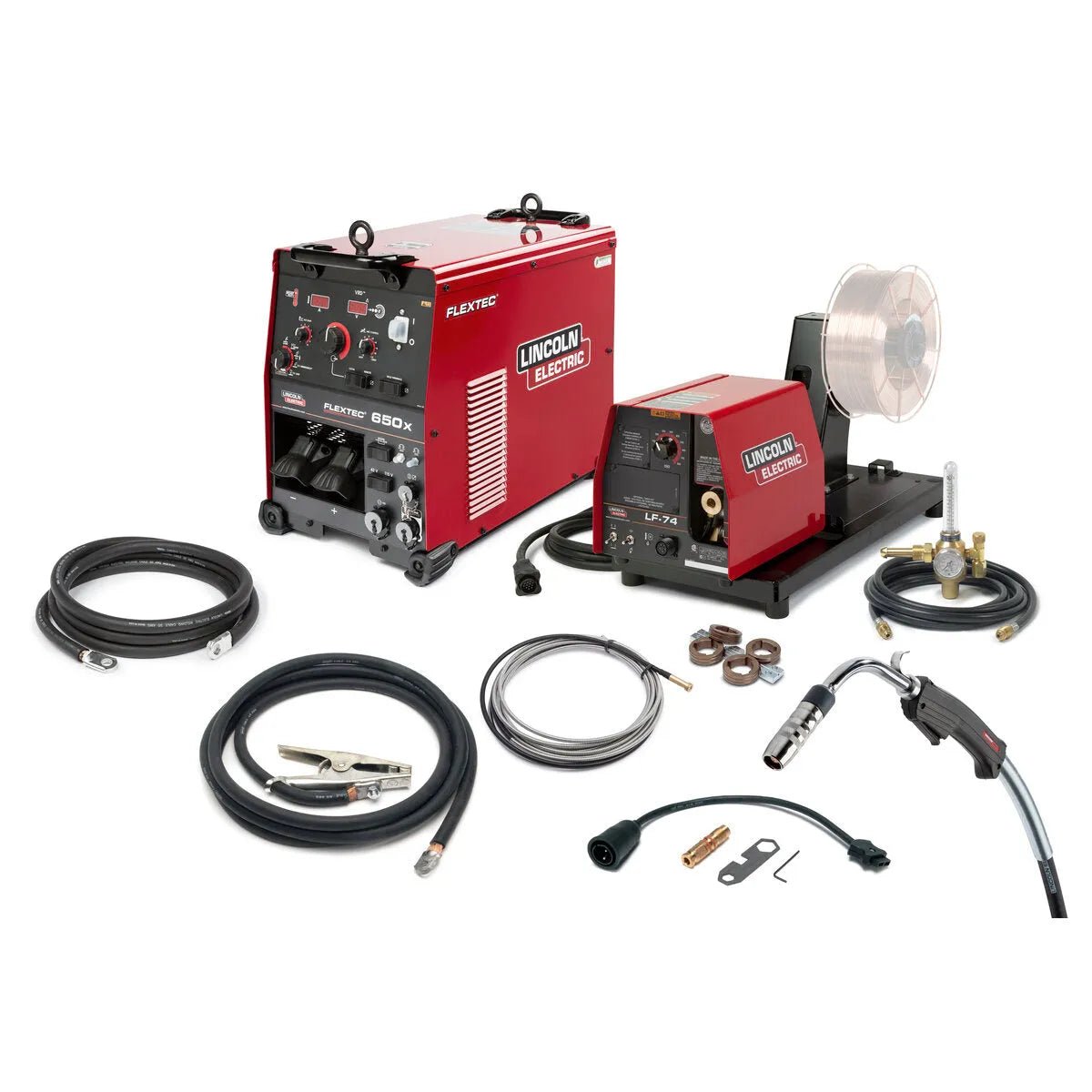 Lincoln Flextec 650X Multi-Process Welder with CrossLinc / LF-74 HD On