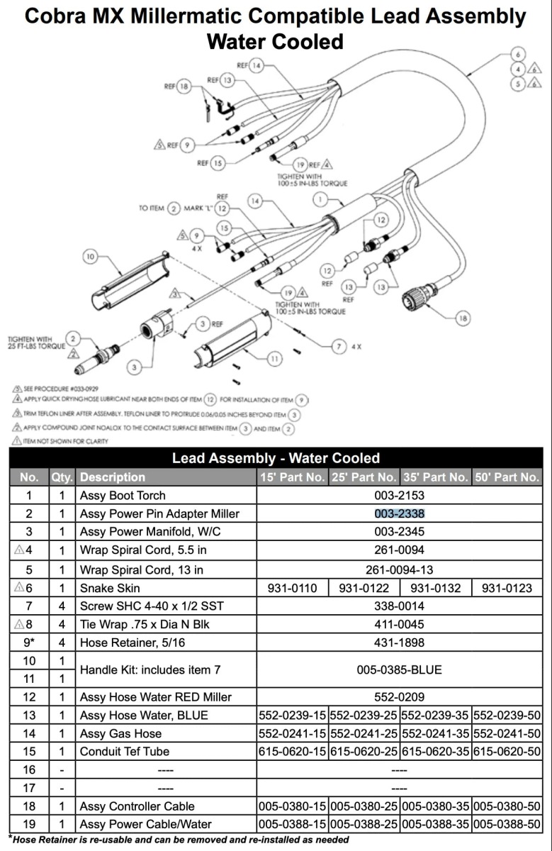 MK Products Assembly Power Pin Adapter Miller Compatible - 003-2338