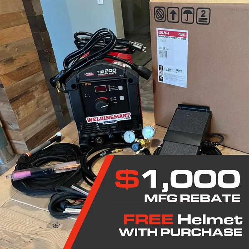 Lincoln SquareWave TIG 200 TIG Welder Machine Factory Demo Welder - U5